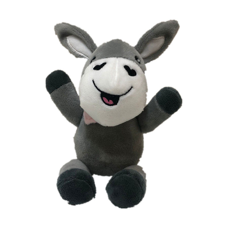 PP Cotton 0.2m 0.66ft Grey Donkey Infant Plush Toys Stuffed Animal With ...
