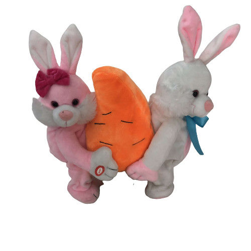 0.26M 10.24 Inch Singing Easter Bunny Toy Easter Stuffed Animals ...