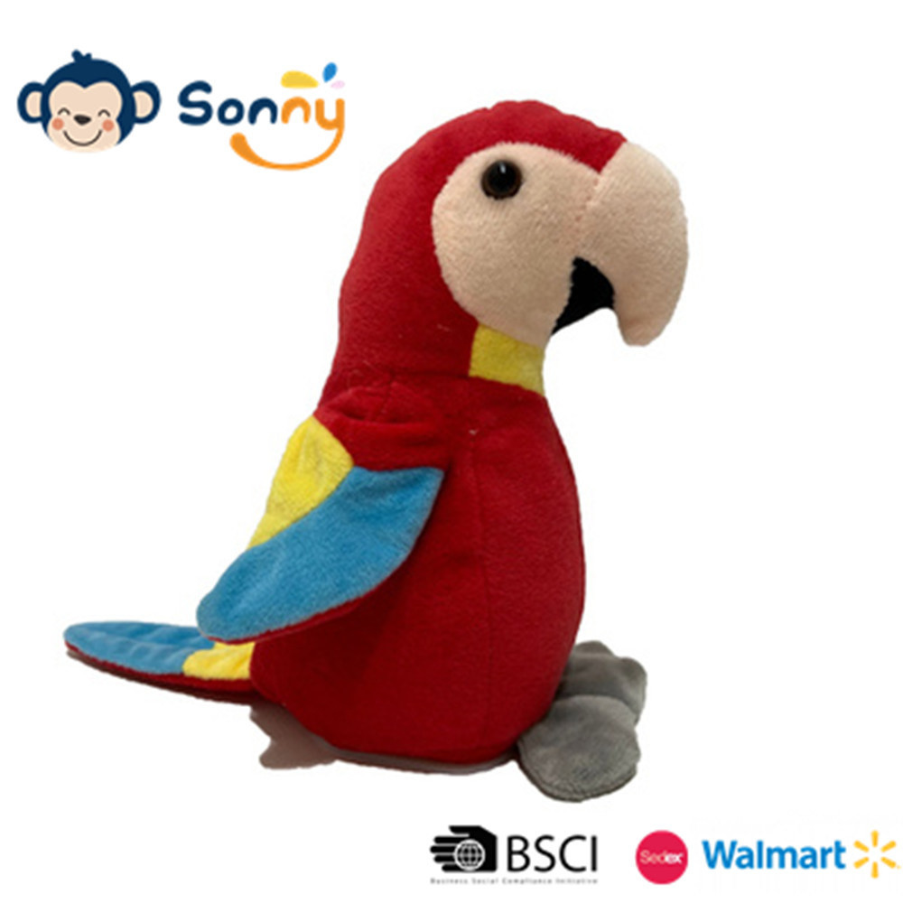 Talk Back Plush Parrot Optimal Choice For Family Fun Home Decoration